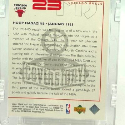 1998 Upper Deck Cover Story Michael Jordan Card #C1 Hoop Magazine