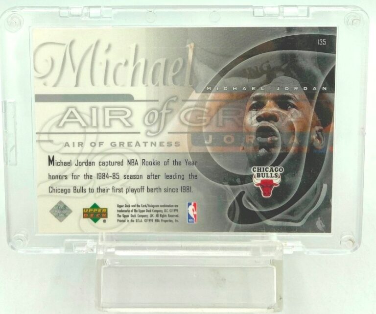 1999 UD Air Of Greatness Michael Jordan Silver Insert Card #135