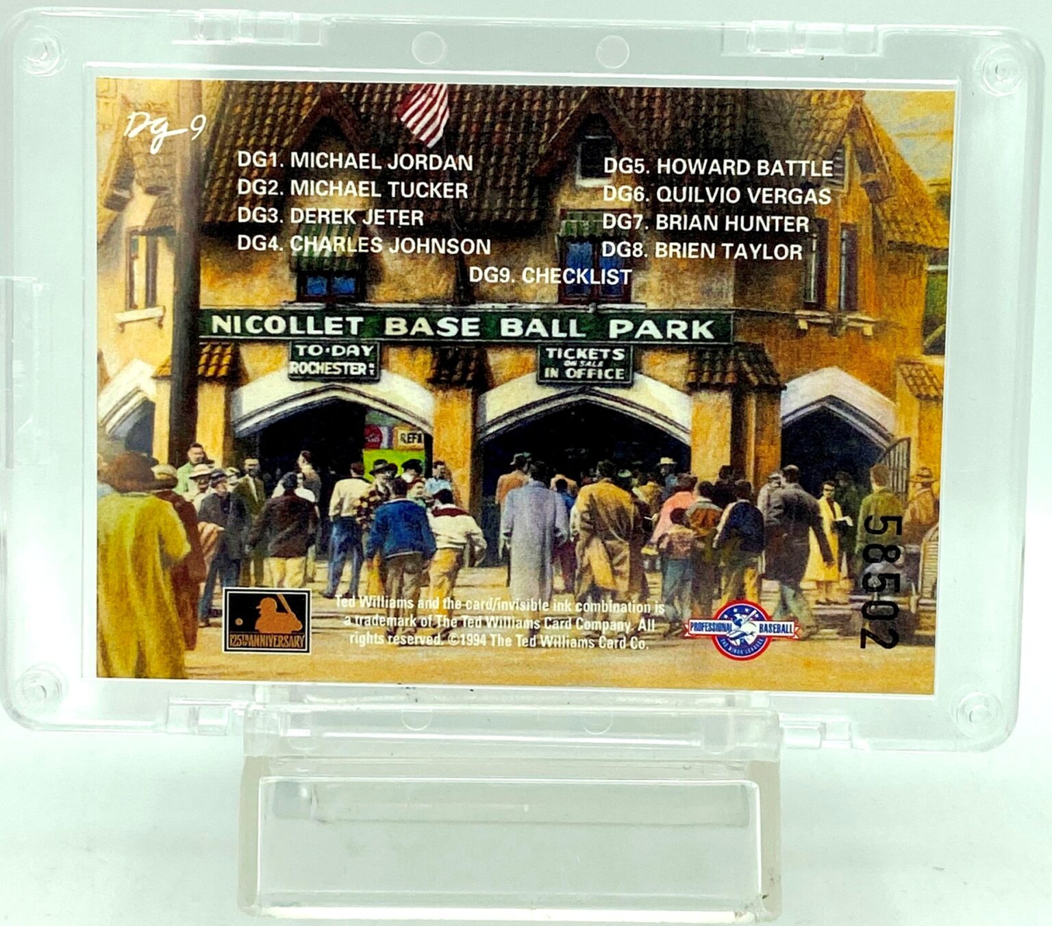 1994 Ted Williams (Minors) Baseball Michael Jordan Checklist #DG9