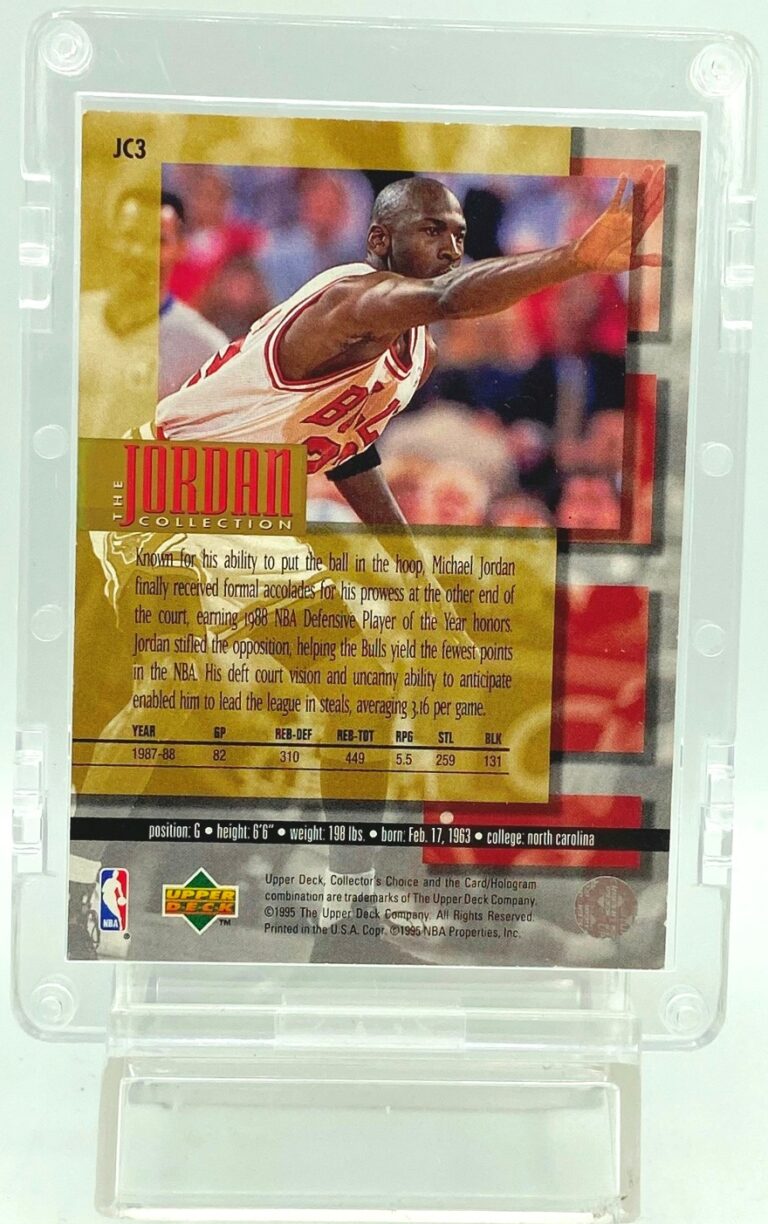 1995 Collector's Choice Michael Jordan Insert Card #JC3 (Edition)