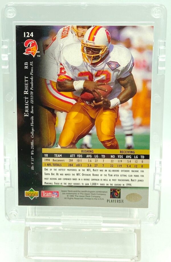 Vintage 1995 Upper Deck Gold Label NFL Errict Rhett #124 "Team: Tampa ...