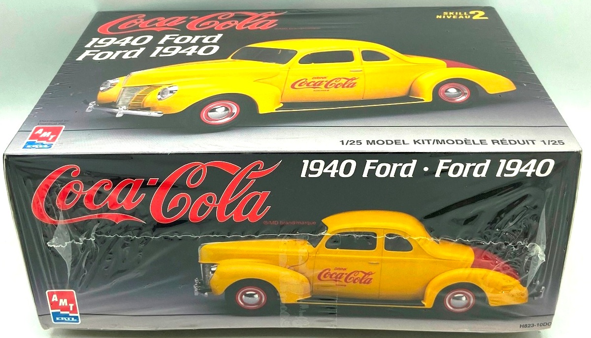 1940 Ford “Coca-Cola-Yellow 1:25 scale Skill Level-2”! (AMT/ERTL ...