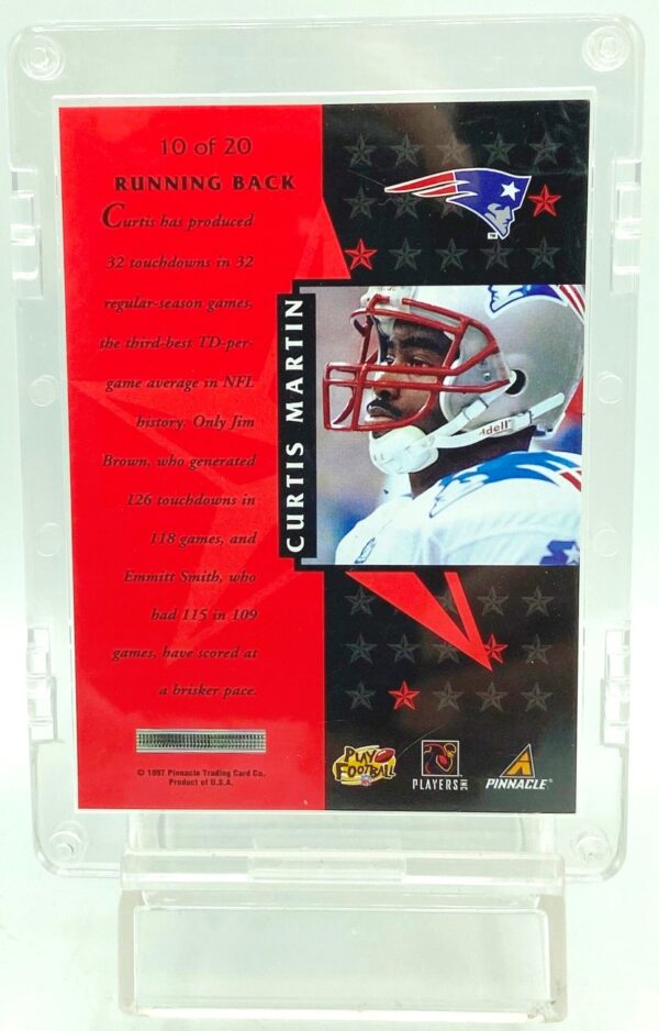 Vintage 1997 Pinnacle NFL Certified Team Curtis Martin Insert #10 of 20 ...