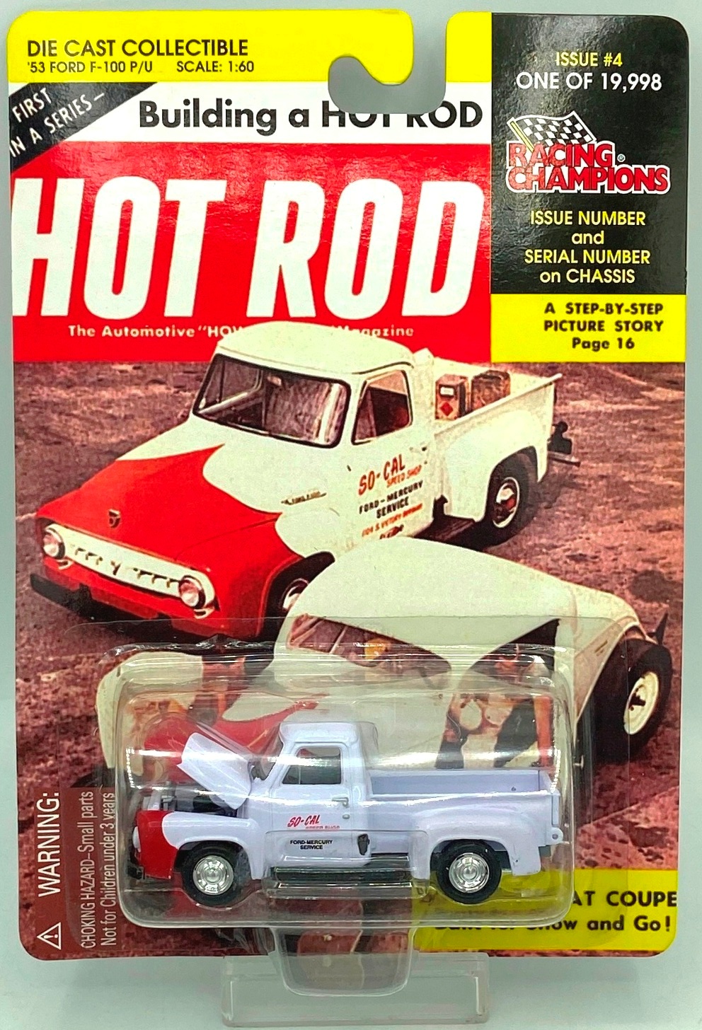1998 Racing Champions Hot Rod Magazine '53 Ford F-100 P/U 1:60 Scale ...