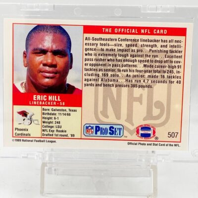 Vintage 1989 Pro Set Prospect NO. 1 Pick Eric Hill RC #507 Teams ...