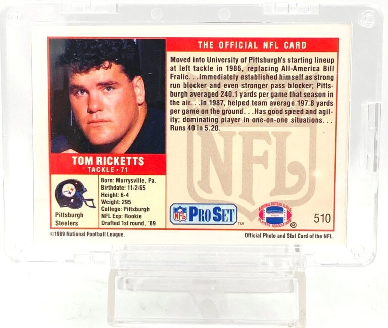 Vintage 1989 Pro Set Prospect NO. 1 Pick Tom Ricketts RC #510 Teams ...