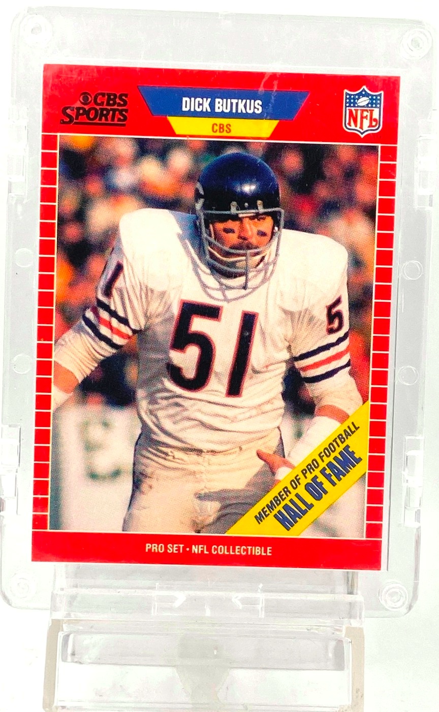 Vintage 1989 Pro Set NFL Hall Of Fame Member Dick Butkus Card #15 (CBS ...