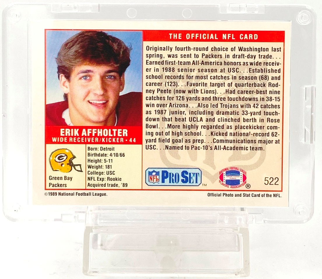 Vintage 1989 Pro Set Prospect Erik Affholter RC #522 Teams: Collegiate ...
