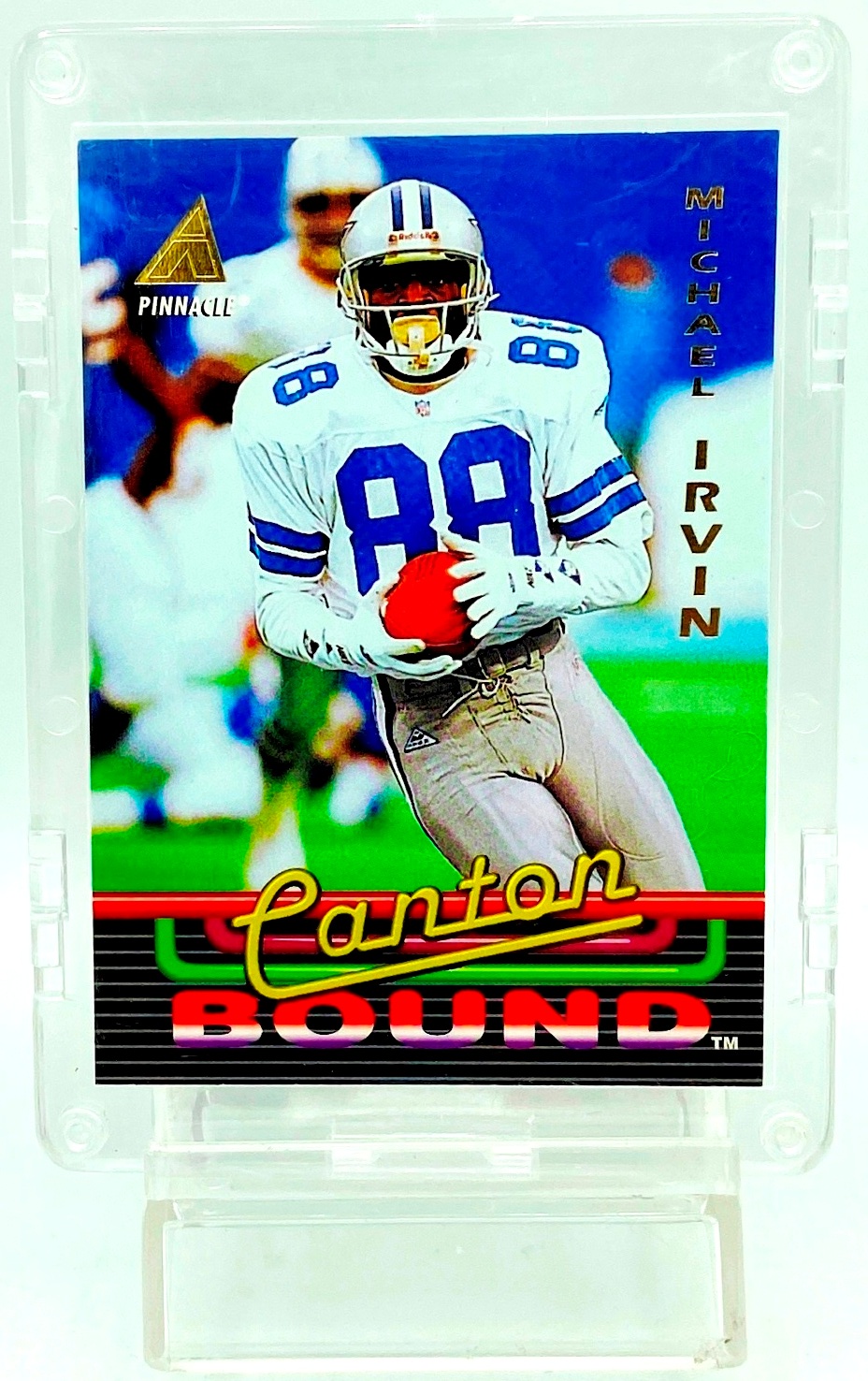 Vintage 1994 Pinnacle Canton Bound NFL Michael Irvin Card #23 ("Gold ...