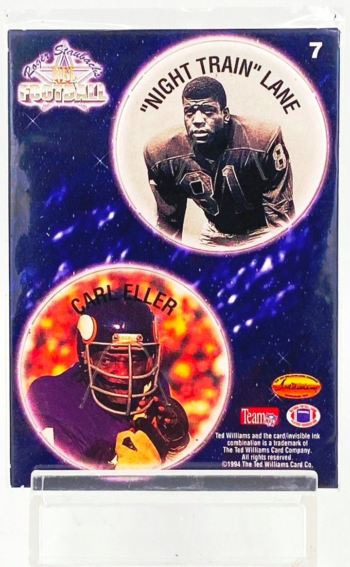 1994 Ted Williams Card Company "Night Train" Lane & Carl Eller Card #7 ...