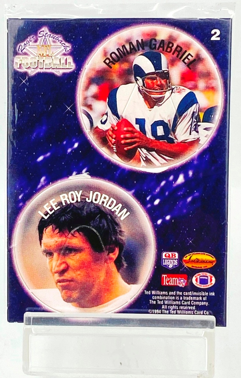1994 Ted Williams Card Company Roman Gabriel & Lee Roy Jordan Card #2 ...