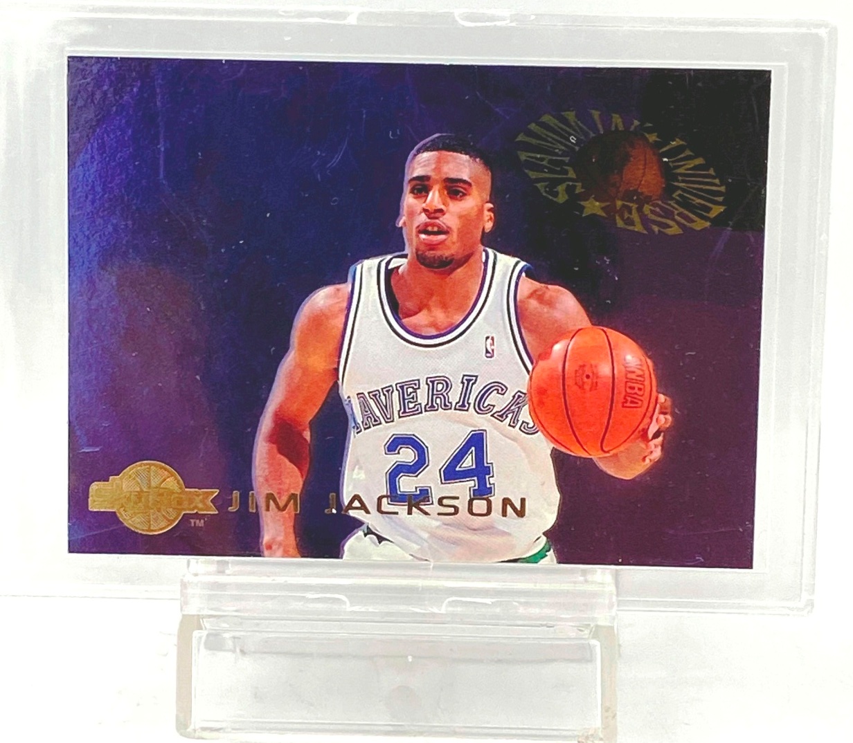 1995 Skybox Premium Slamming Universe NBA Jim Jackson Insert Card #SU11 ...