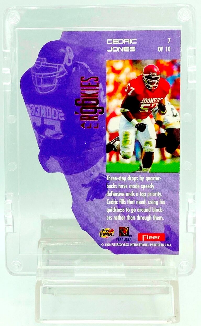 Vintage 1996 Fleer Ultra NFL All Rookies Cedric Jones Die Cut Insert RC ...