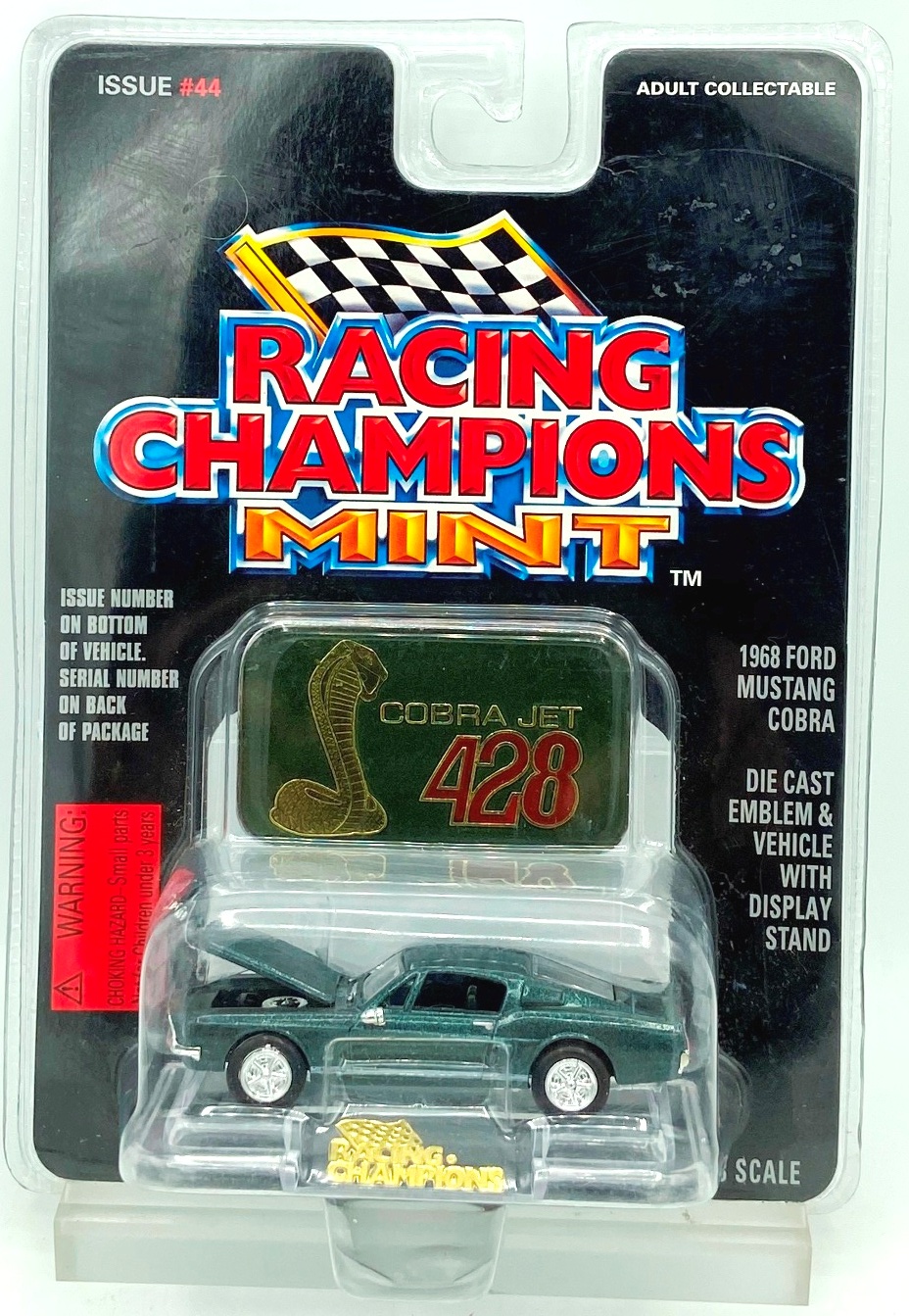 1996 Racing Champions MINT Adult Collectible 1968 Ford Mustang Cobra 1. ...