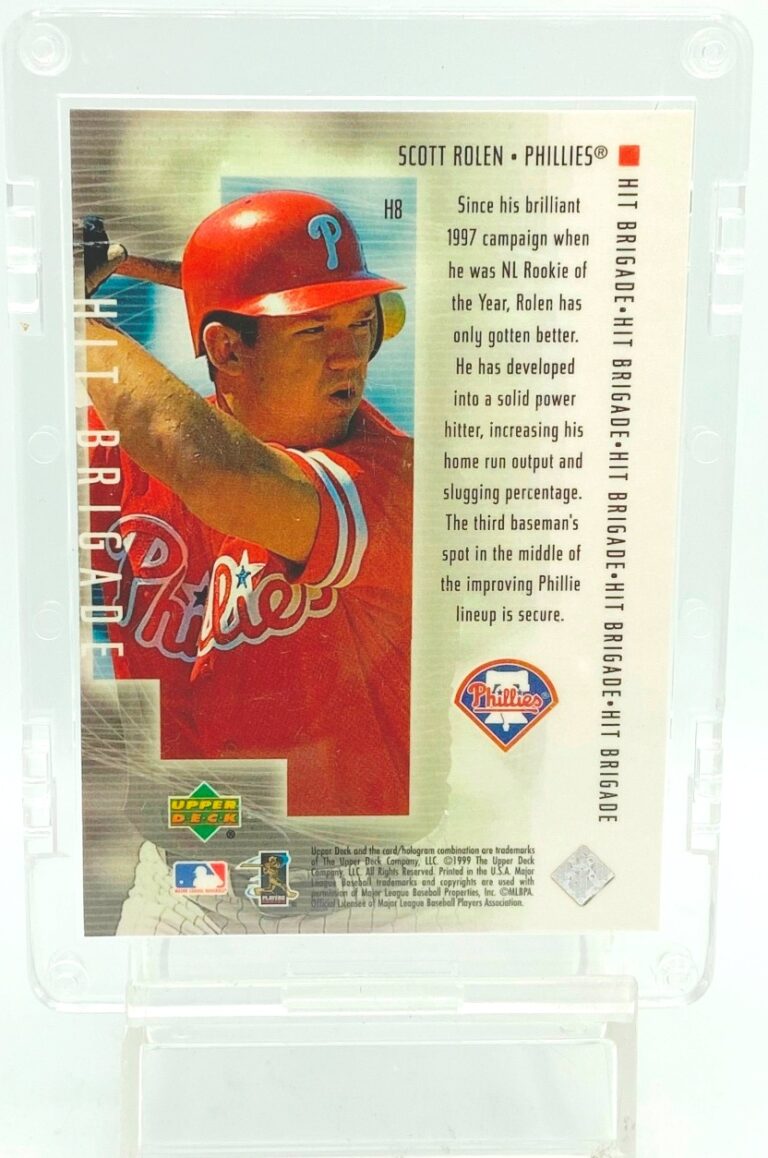 Vintage 1999 Upper Deck Hit Brigade Scott Rolen Insert Card #H8 ...