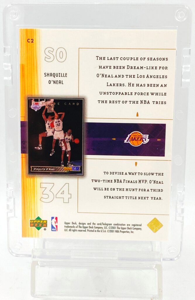 2000-01 Upper Deck UD Class NBA Shaquille O'Neal Card #C2 ("Hologram ...