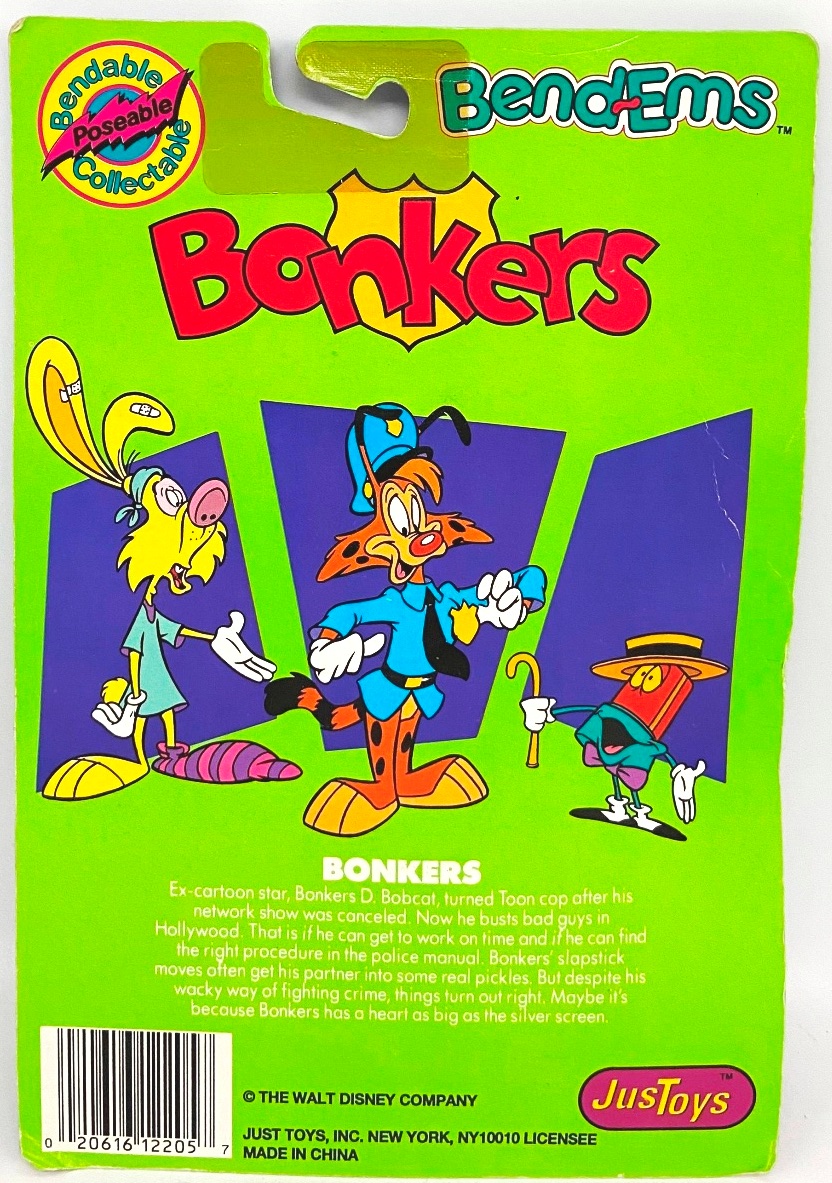1990's Just Toys Bonkers D Bobcat Bend-Ems Animated Series (Bendable ...