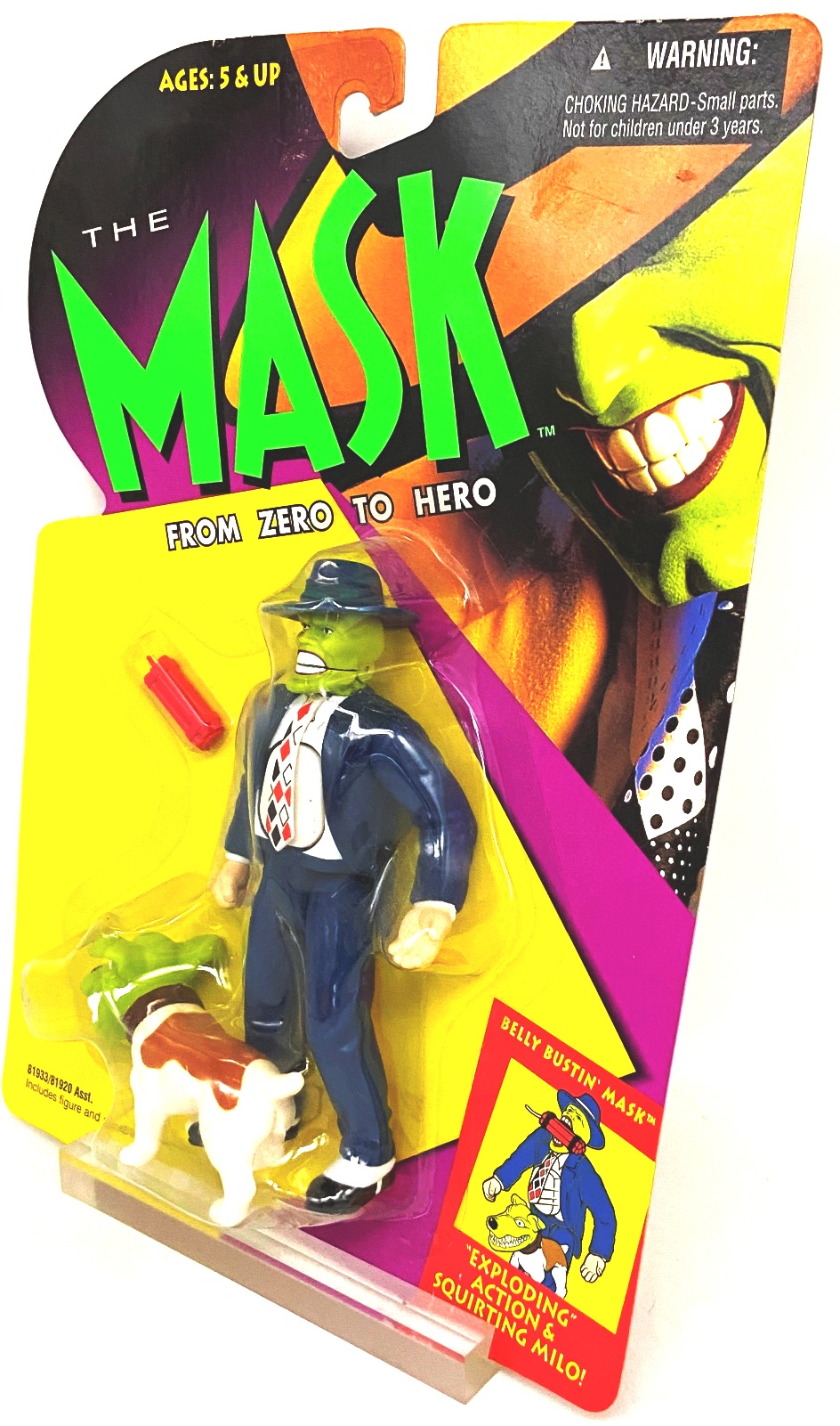 Vintage 1995 Kenner The Mask Belly Bustin Mask "From Zero To Hero ...