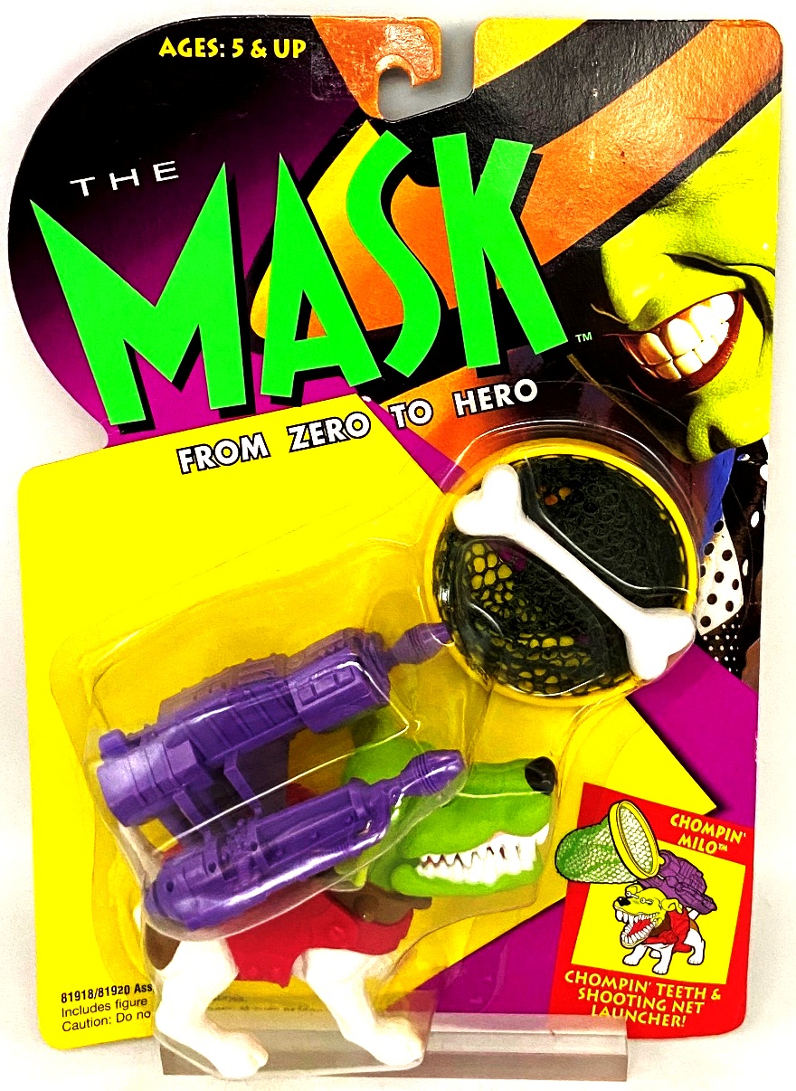 Vintage 1995 Kenner The Mask Chompin Milo "From Zero To Hero" ("Chompin ...