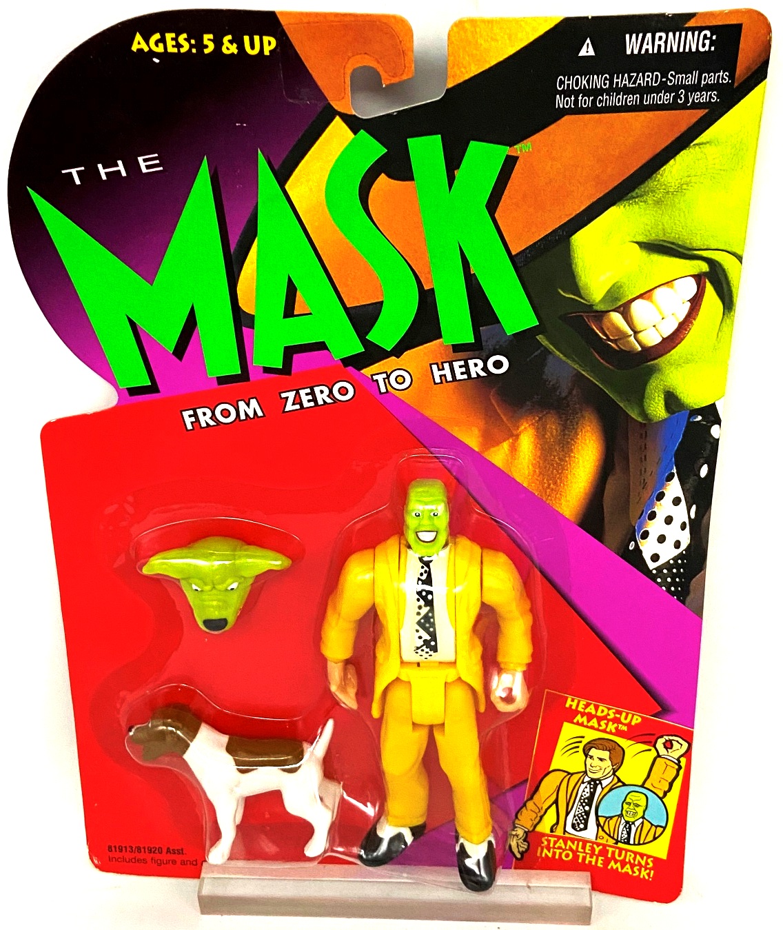 Vintage 1995 Kenner The Mask Heads-Up Mask "From Zero To Hero" ("Head ...