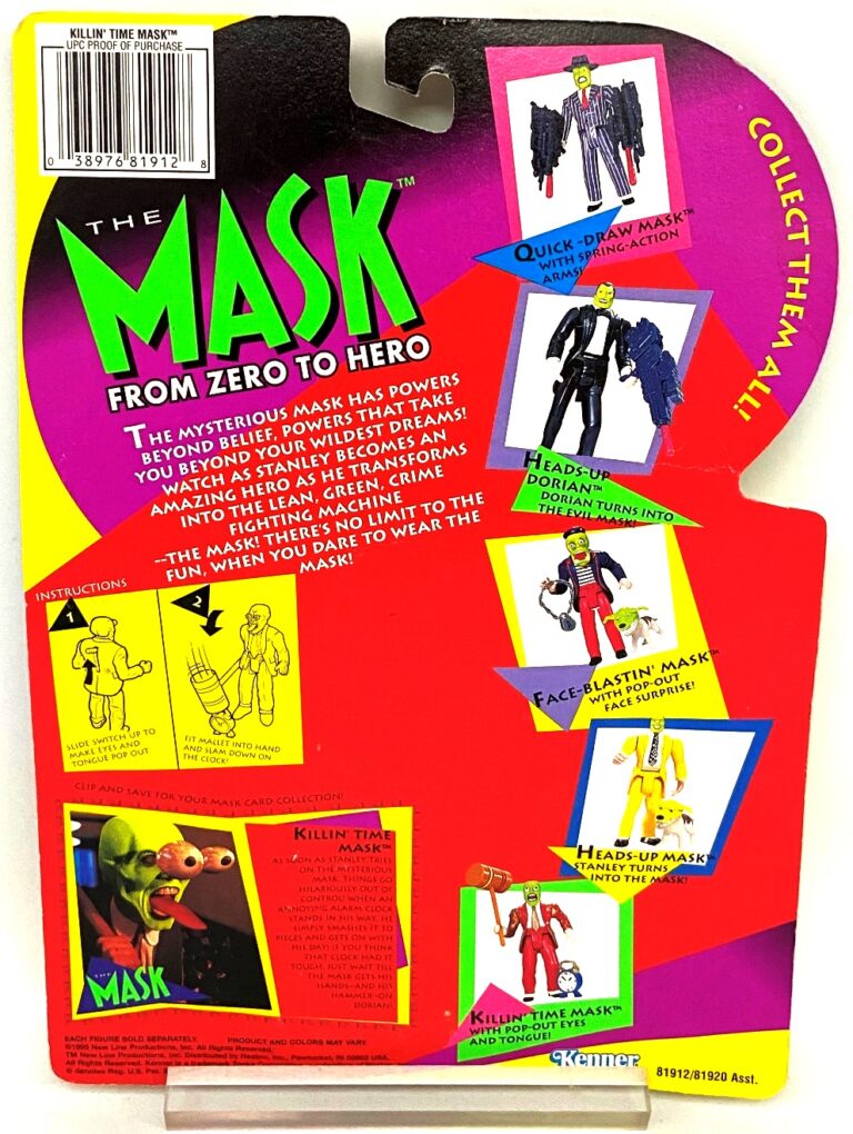 Vintage 1995 Kenner The Mask Killin Time Mask "From Zero To Hero ...