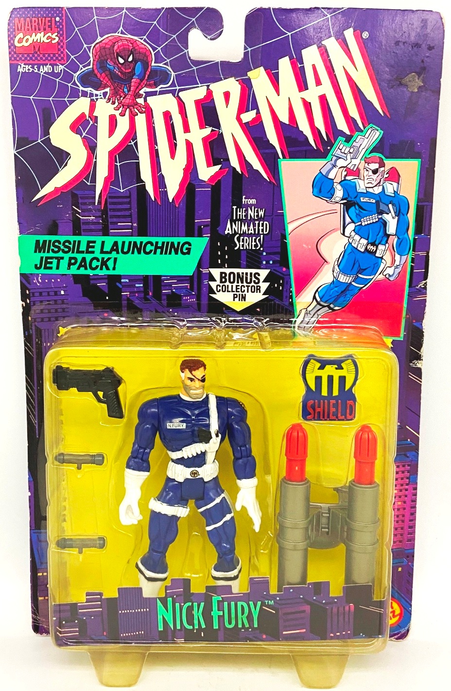 Nick Fury Spider-Man Classics Animated Series-6 (With Missile launching ...