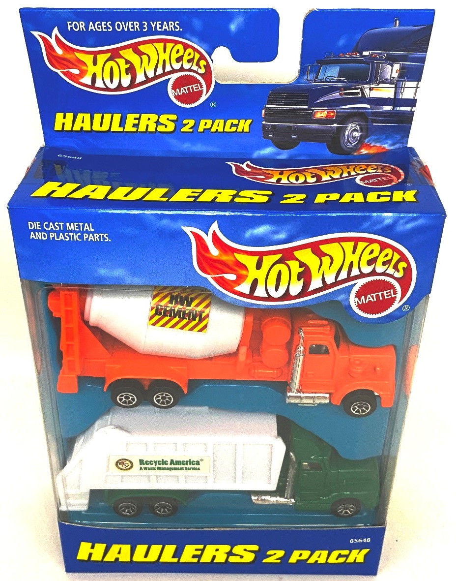 1997 Hotwheels Haulers 2-Pack HW Cement & Recycle America (Box Set ...