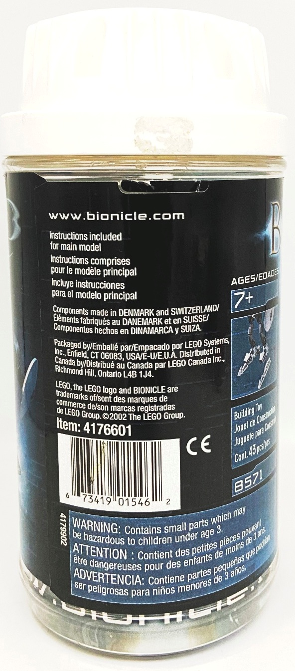 2002 Lego Bionicle Kopaka Nuva 8571 Game Toy Model "Contains 43-Pieces ...