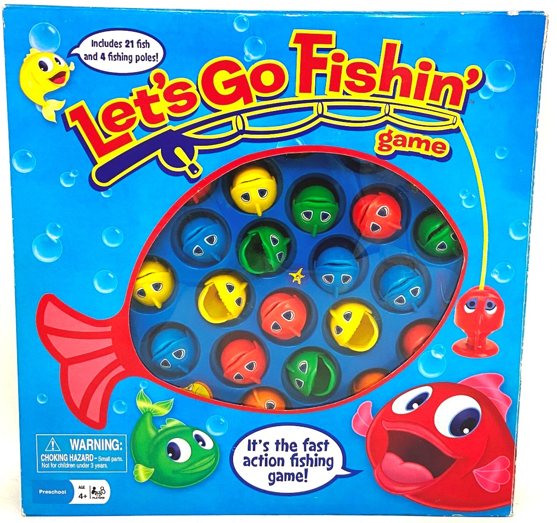 2015 Pressman Toy Corp. Lets Go Fishing (1-4 Player Game) Motorized ...