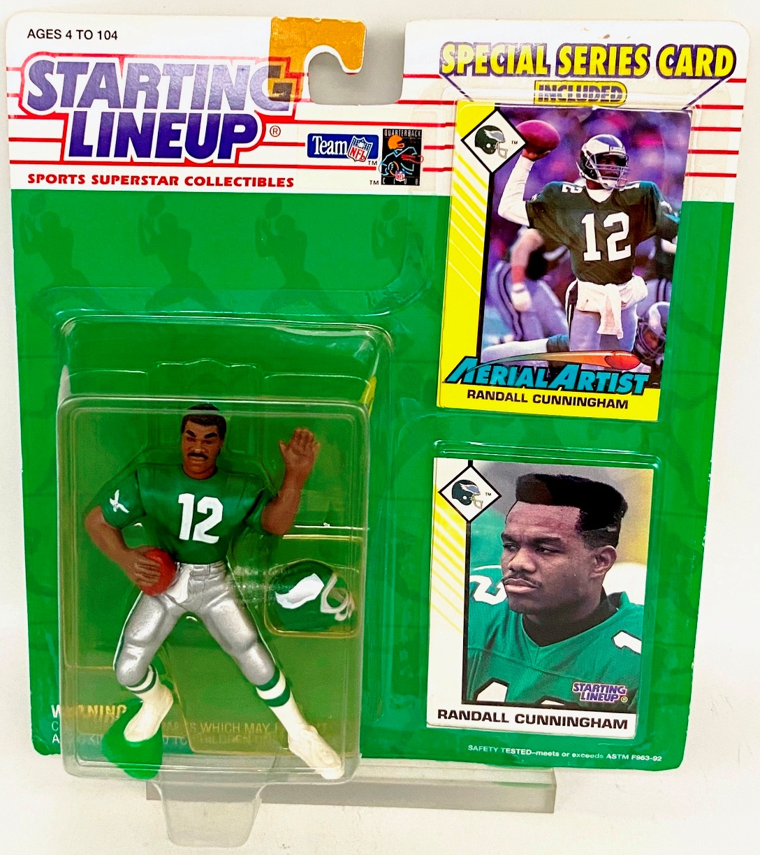 Vintage 1993 Starting Lineup NFL Randall Cunningham Philadelphia Eagles ...