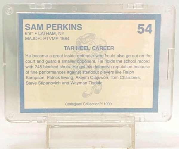 Vintage 1990 North Carolina Collegiate Collection Sam Perkins Rookie ...