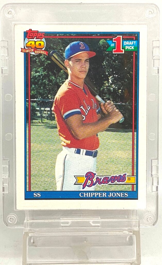 Vintage 1991 Topps 40 Years Of Baseball #1 Draft Pick Chipper Jones ...