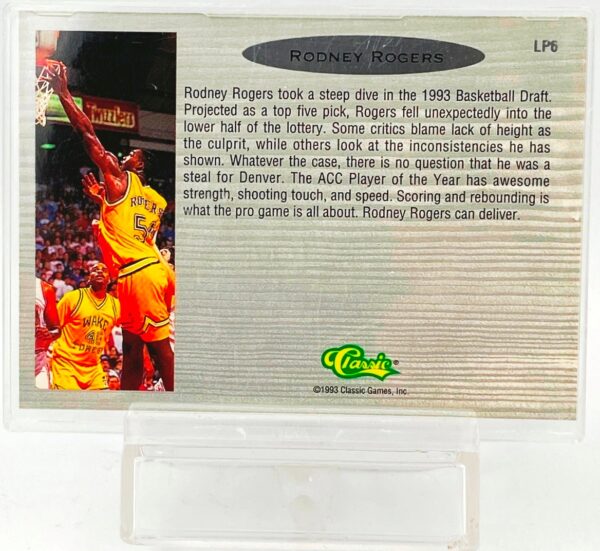 Vintage 1993 Classic Draft Picks Rodney Rogers RC #LP6 Collegiate Team ...