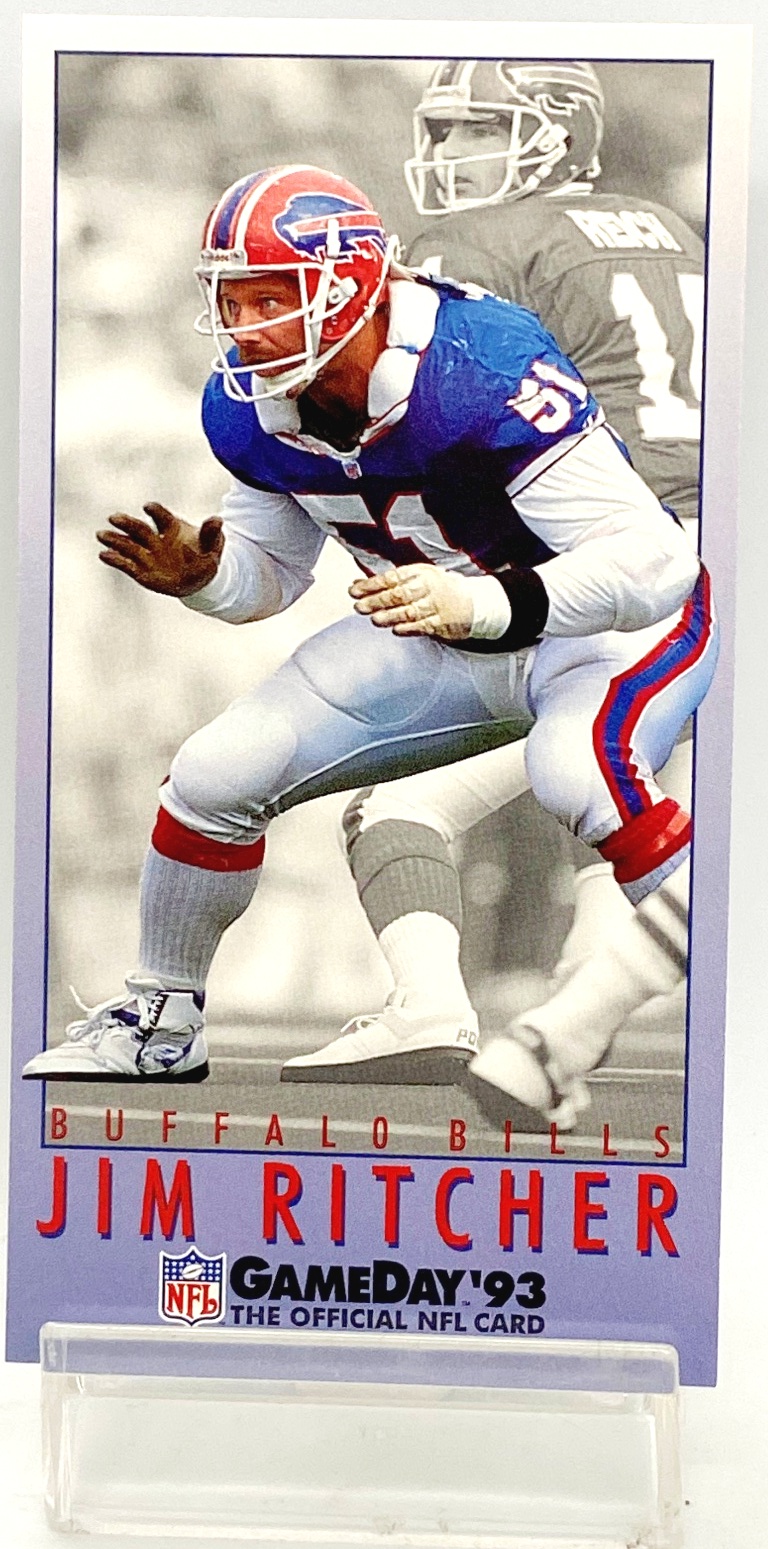 Vintage 1993 Fleer NFL Game Day '93 Jim Ritcher #352 Team: ("Buffalo ...