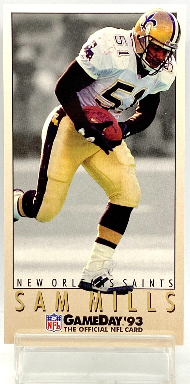 1993 Fleer NFL Game Day '93 Sam Mills Card #268 (Saints)