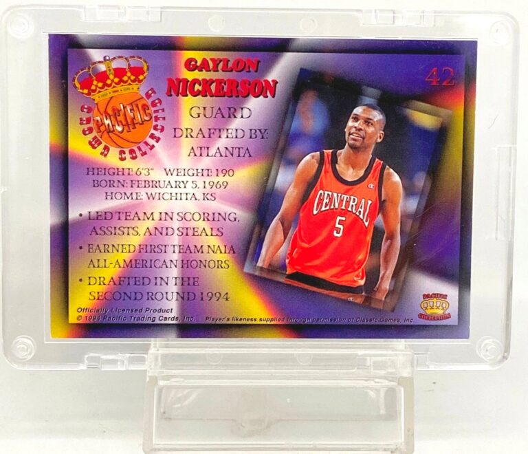Vintage 1994-95 Pacific Draft Picks NBA Gaylon Nickerson RC #42 ...