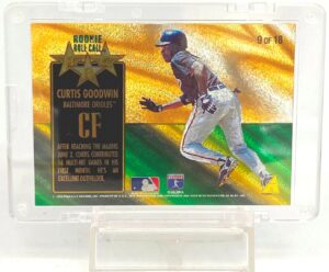 1995 Pinnacle ZE Curtis Goodwin RC #9 Rookie Roll Call (Orioles)