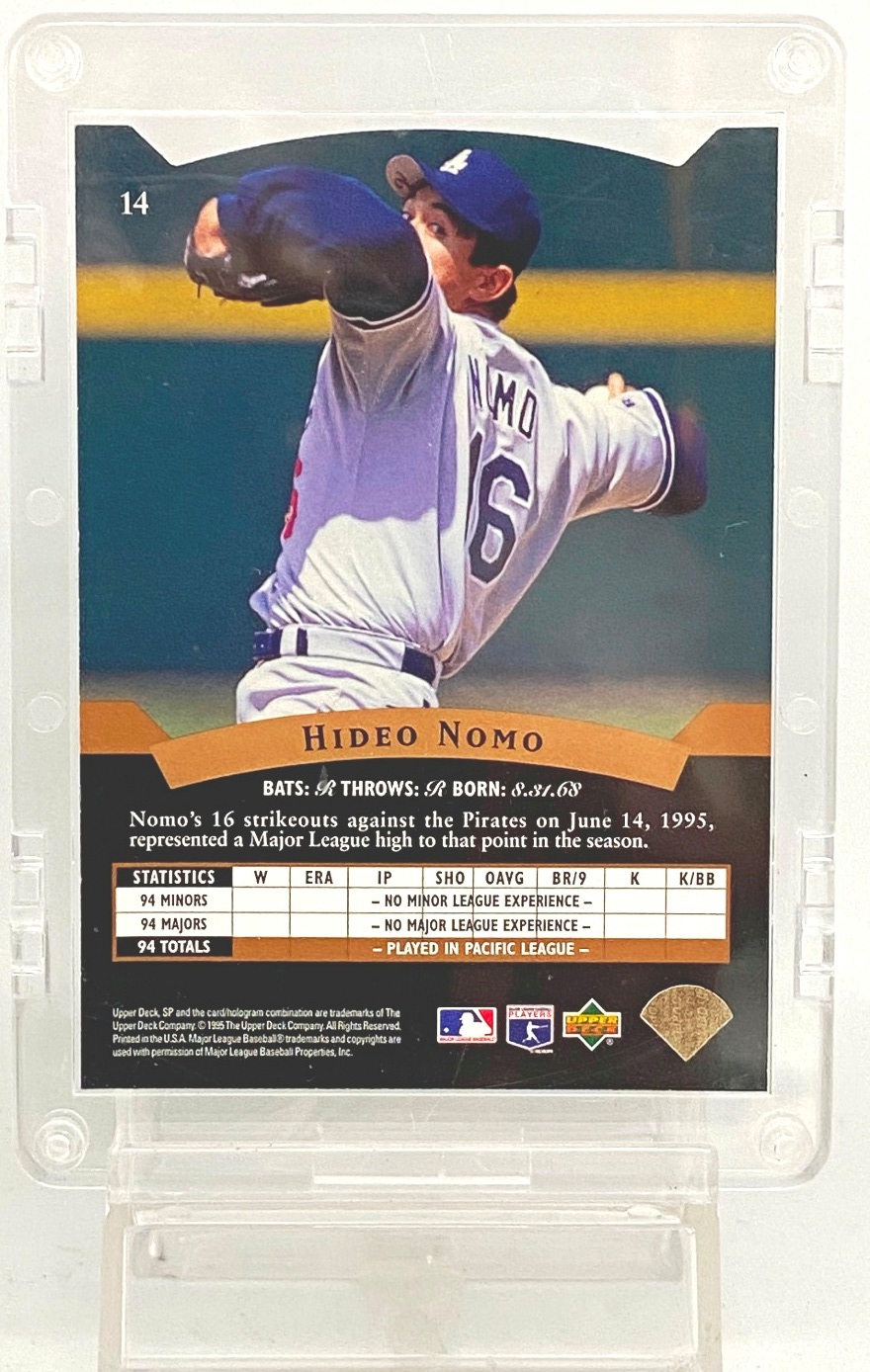 Vintage 1995 Upper Deck SP Premier Prospects Hideo Nomo Bronze Die-Cut ...