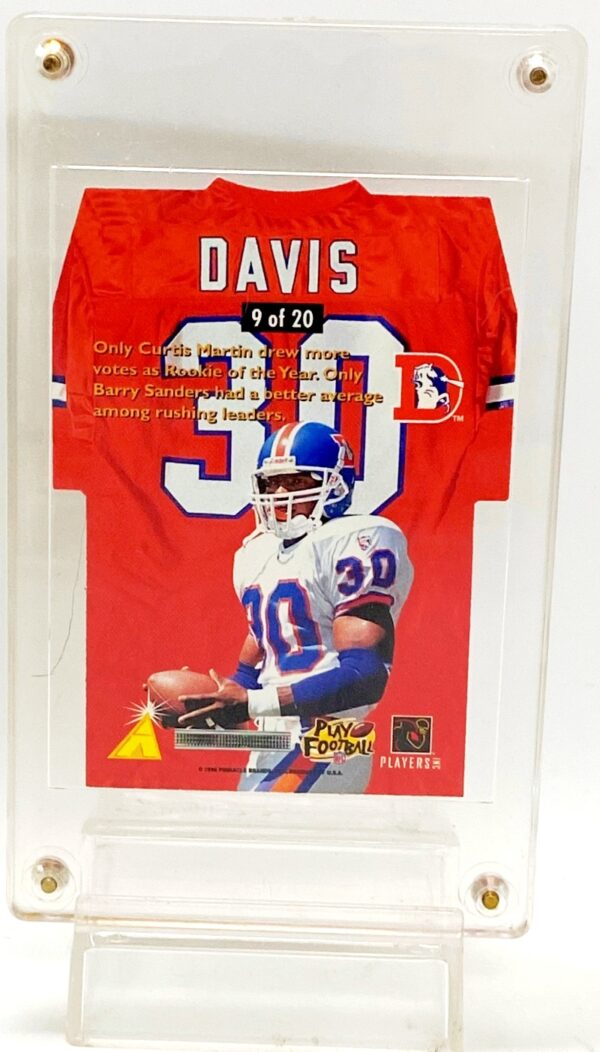 Vintage 1996 Pinnacle NFL Terrell Davis Die-Cut Jersey-Insert Card #9 ...