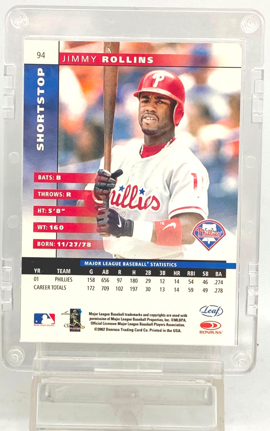 Vintage 2002 Leaf Press Proof Red Jimmy Rollins RC #94 ("Phillies ...