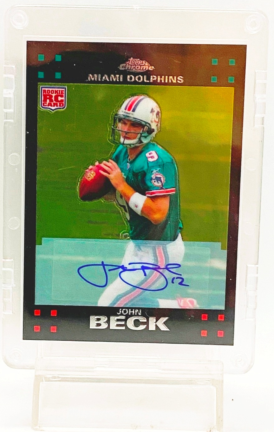 Vintage 2007 Topps Chrome Rookie Card NFL John Beck Autographed RC # ...