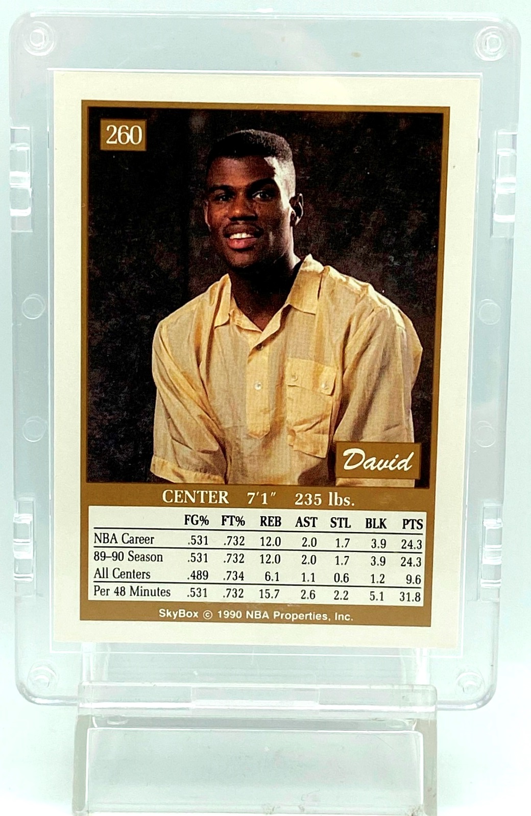 Vintage 1990 Skybox NBA David Robinson Rookie Card #260 Team: (Spurs ...