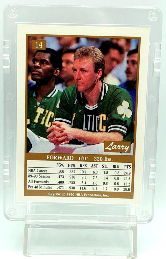 1990 Skybox NBA Larry Bird Card #14 Team: (Boston Celtics #33)