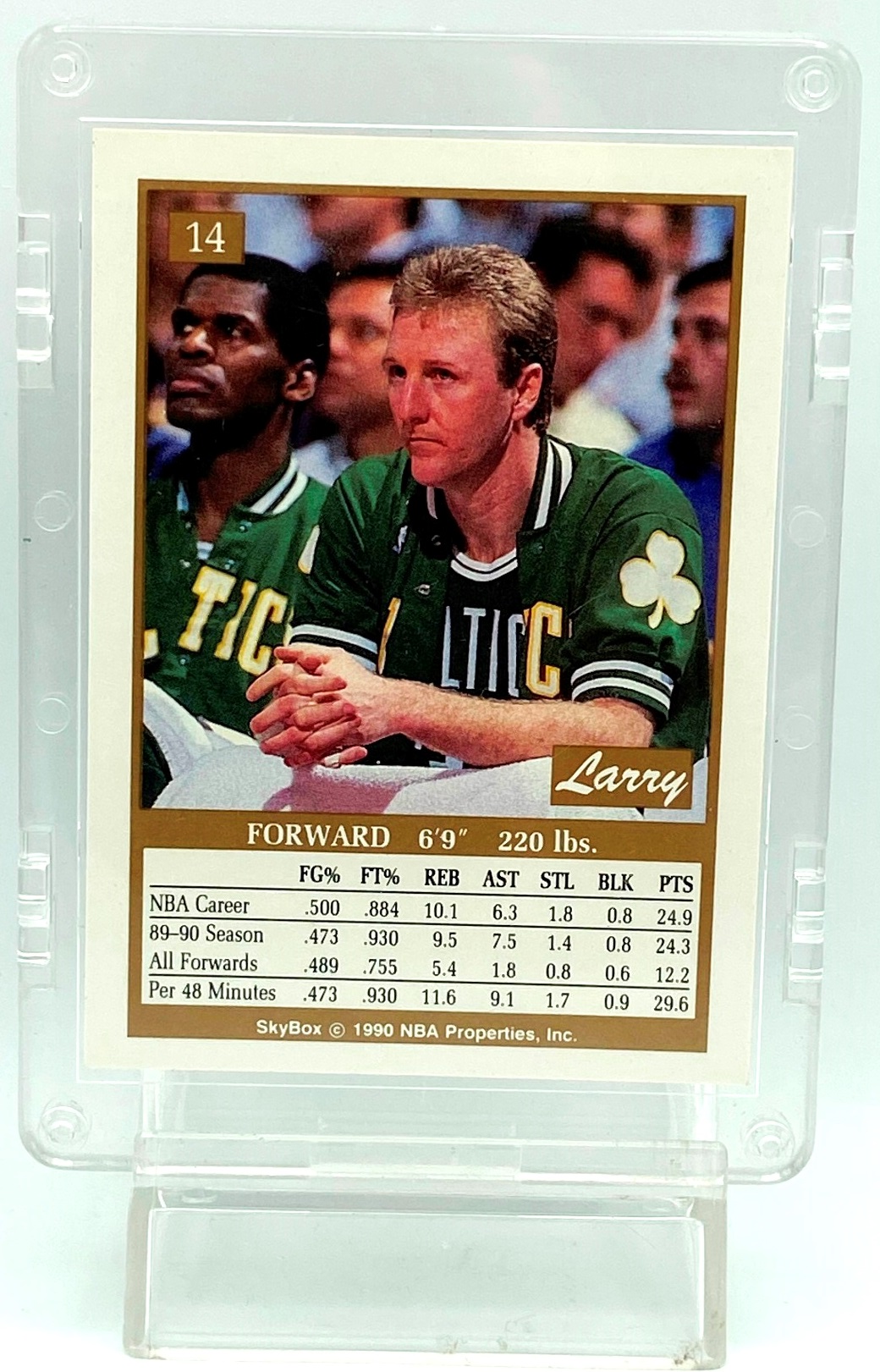 1990 Skybox NBA Larry Bird Card #14 Team: (Boston Celtics #33)