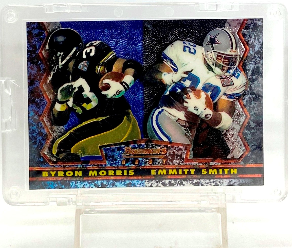 Vintage 1995 Bowman's Best NFL Chromium Bryon Morris-Emmitt Smith Card ...