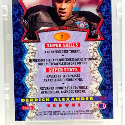 1995 Bowman's Best NFL Derrick Alexander Chromium Card #2