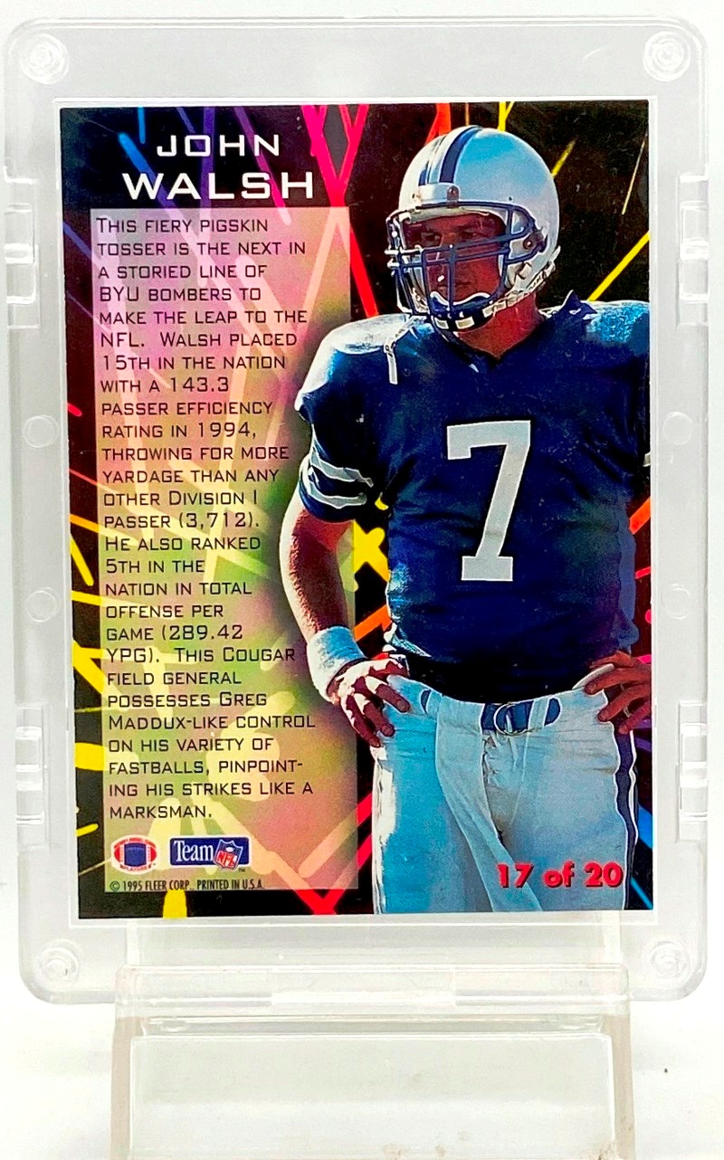 Vintage 1995 Fleer '95 NFL Prospects John Walsh Rookie Card #17 of 20 ...