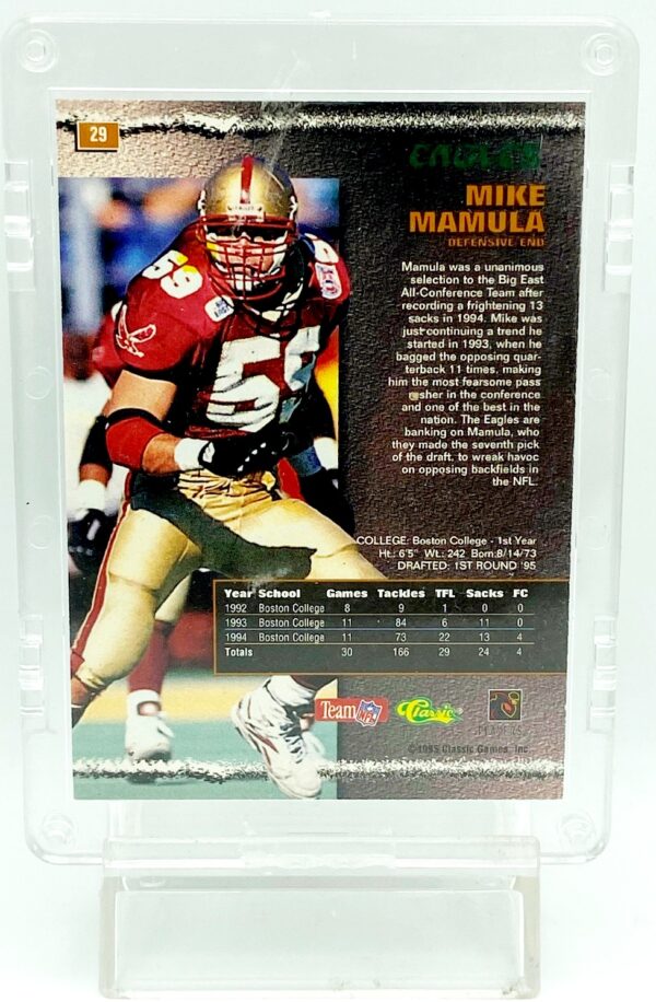 Vintage 1995 Pro Line Classic NFL Mike Mamula Rookie Card #29 ...