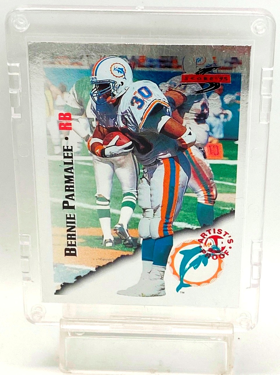 Vintage Score '95 Artist's Proof Red Siege NFL Bernie Parmalee Card ...