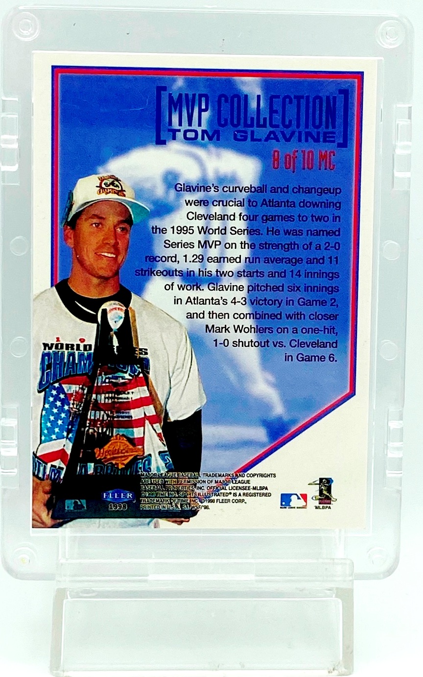 Vintage 1998 Fleer Sports Illustrated MLB 1995 MVP Collection Tom Glavine Insert Card #8 of 10 ...